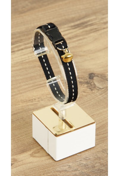 GCL Shop Köpek Tasması Siyah Çizgili 1 cm x 33 cm