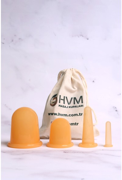 Hvm Silikon Masaj Kupası, Kuru Kupa 4'lü Set Turuncu Hvm Silikon Masaj Kupası, Kuru Kupa 4'lü Set Turuncu