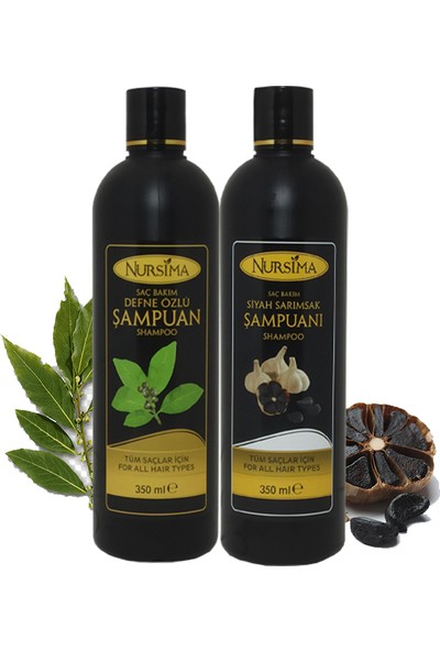 Kumraldede Bitki Özlü Defne Şampuanı + Siyah Sarımsak Şampuanı 350 ml