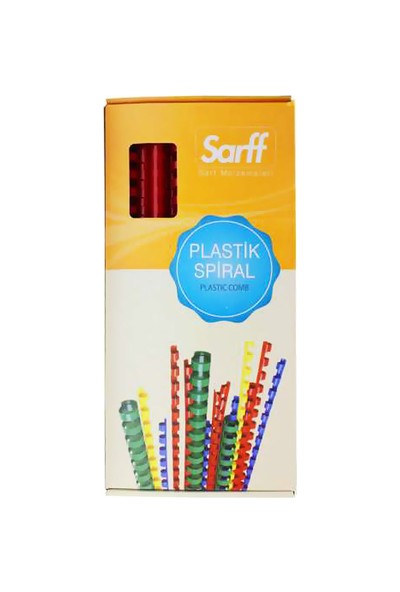 Sarff 8mm.kırmızı Delux Plastik Spiral Kutu (100ADET) Sarff 8mm.kırmızı Delux Plastik Spiral Kutu (100ADET)