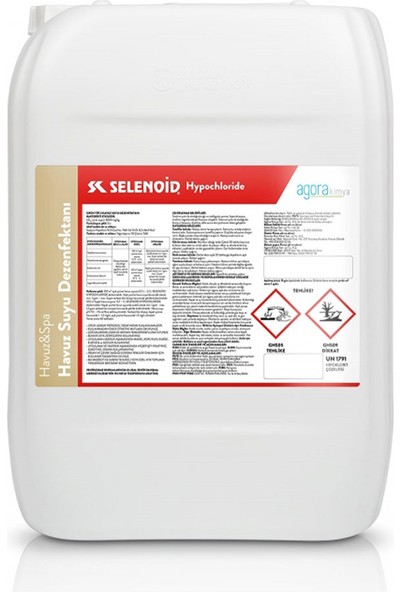 Selenoid Sıvı Klor - Havuz Dezenfektanı (20 Lt) Selenoid Sıvı Klor - Havuz Dezenfektanı (20 Lt)