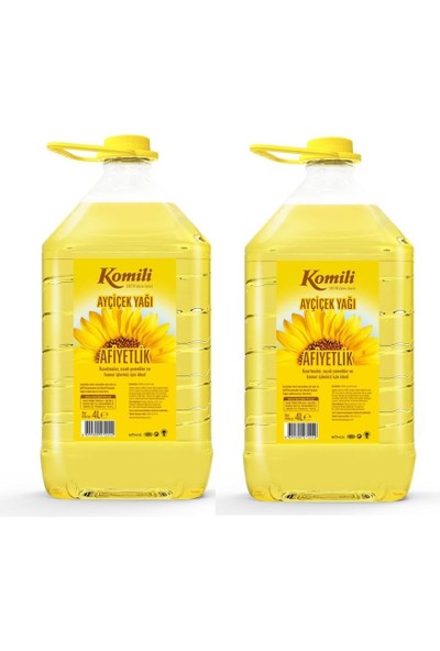 Komili Ayçiçek Yağı 4 lt x 2 Komili Ayçiçek Yağı 4 lt x 2