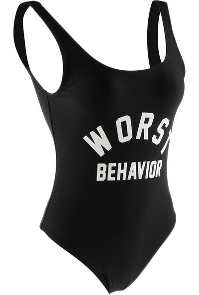 Amanda Mayo Onepiece Monokini Bikini Mayo S-Xl Siyah S (Yurt Dışından)