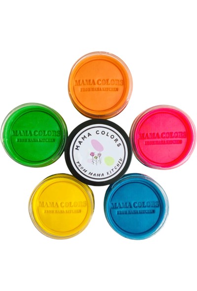 Mama Colors Doğal Oyun Hamuru 5'li Mama Colors Doğal Oyun Hamuru 5'li