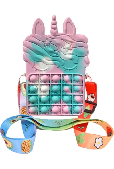 Pop It Push Bubble Fidget Oyuncak Askılı Unicorn Popit Çanta 19 x 12 cm Pop It Push Bubble Fidget Oyuncak Askılı Unicorn Popit Çanta 19 x 12 cm