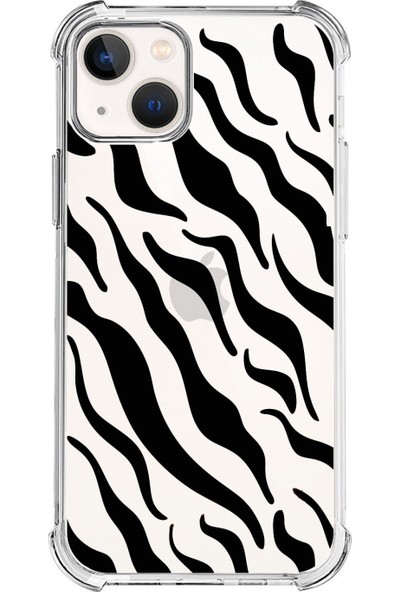 Bilişim Aksesuar Apple iPhone 13 Kılıf Zebra Desenli Köşeli Airbag Nitro Şeffaf Silikon Kılıf Kapak Bilişim Aksesuar Apple iPhone 13 Kılıf Zebra Desenli Köşeli Airbag Nitro Şeffaf Silikon Kılıf Kapak