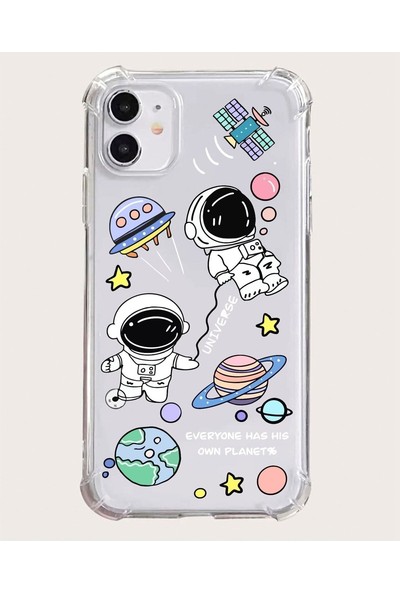 Bilişim Aksesuar Apple iPhone 11 Kılıf Renkli Gezegenler Desenli Köşeli Airbag Nitro Şeffaf Silikon Kılıf Kapak Bilişim Aksesuar Apple iPhone 11 Kılıf Renkli Gezegenler Desenli Köşeli Airbag Nitro Şeffaf Silikon Kılıf Kapak