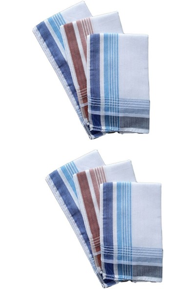 Luwi Shopping 6 Lı El Cep Yaka Kumaş Mendil 36X36 cm 100 Pamuklu TM04 Luwi Shopping 6 Lı El Cep Yaka Kumaş Mendil 36X36 cm 100 Pamuklu TM04