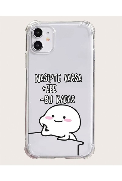 Bilişim Aksesuar Apple iPhone 11 Kılıf Nasip Desenli Köşeli Airbag Nitro Şeffaf Silikon Kılıf Kapak Bilişim Aksesuar Apple iPhone 11 Kılıf Nasip Desenli Köşeli Airbag Nitro Şeffaf Silikon Kılıf Kapak