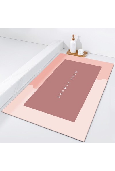 Su Emici Paspas Diatom 40 x 60 Kare Pembe - Bordo