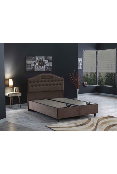 Ipek Mobilya Nima Başlık Çift Kişilik Sütlü Kahve 2180A 140 cm
