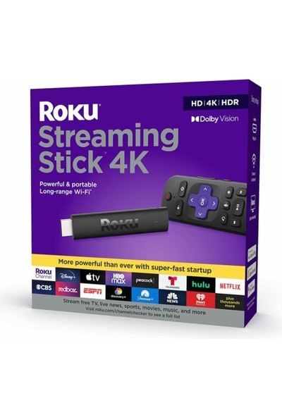 Roku Streaming Stick 4K Media Player Medya Oynatıcı Roku Streaming Stick 4K Media Player Medya Oynatıcı