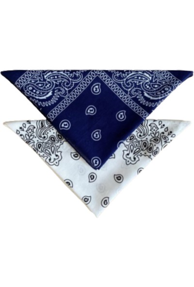 HYD Desenli Bandana Çok Amaçlı Fular Şal Saç Bandı 2 Adet