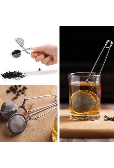 HYD Çay Süzgeci Maşa Şeklinde Bitki Çayı Süzgeci Çay Demleme Süzgeci