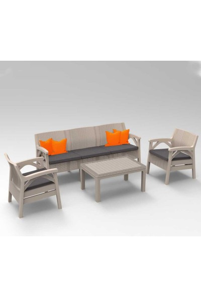 Çavdar Group Santana Rattan 5li Bahçe Balkon Takımı ve Sehpalı Oturma Grubu Çavdar Group Santana Rattan 5li Bahçe Balkon Takımı ve Sehpalı Oturma Grubu