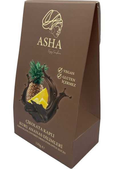 Asha Çikolata Kaplı Kuru Ananas Dilimleri