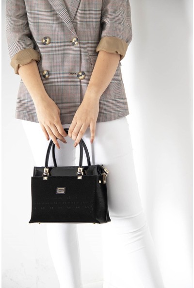 Silver Polo Kadın El Çantası 826 M158 38440 Rugan Siyah