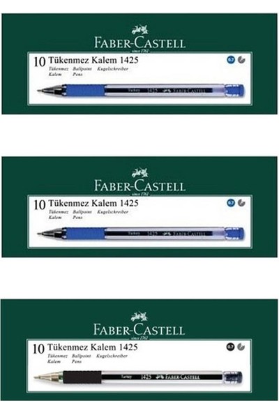 Faber-Castell 1425 Iğne Uç Tükenmez Kalem 20 Mavi 10 Siyah Faber-Castell 1425 Iğne Uç Tükenmez Kalem 20 Mavi 10 Siyah