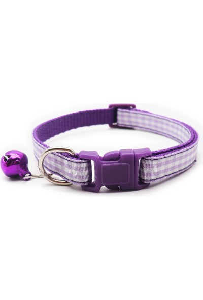 Yetişkin Kedi Boyun Tasması Kare Desenli Çıngıraklı Boyun Çevresi 18-32 cm Yetişkin Kedi Boyun Tasması Kare Desenli Çıngıraklı Boyun Çevresi 18-32 cm
