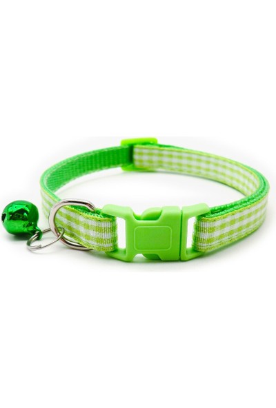 Yetişkin Kedi Boyun Tasması Kare Desenli Çıngıraklı Boyun Çevresi 18-32 cm Yetişkin Kedi Boyun Tasması Kare Desenli Çıngıraklı Boyun Çevresi 18-32 cm