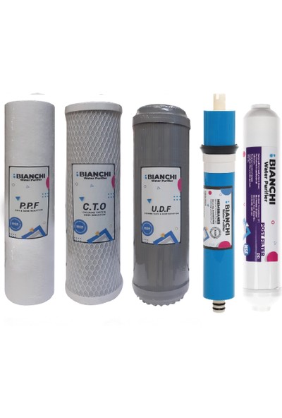 Bıanchı Water Purufıer 10 Inç Açık Kasa Su Arıtma Cihazı Tam Set (5 Filtre) Bıanchı Water Purufıer 10 Inç Açık Kasa Su Arıtma Cihazı Tam Set (5 Filtre)