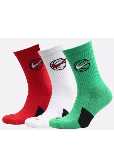 Nike Everyday Crew Basketball (3 Pairs) Unisex Çorap - Multi Renk DA2123-909 Nike Everyday Crew Basketball (3 Pairs) Unisex Çorap - Multi Renk DA2123-909