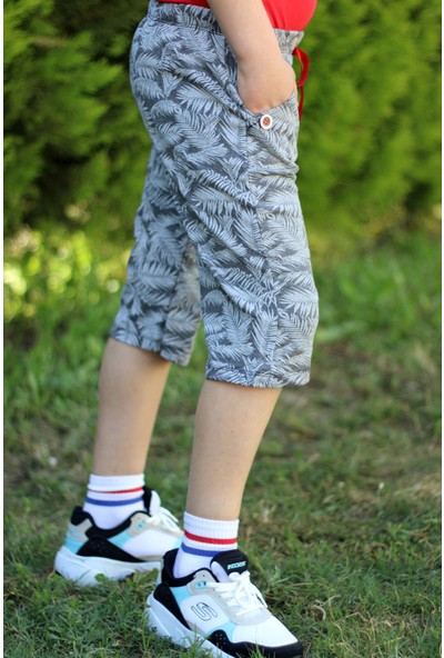 Fyk Kids Erkek Çocuk Desenli Düğmeli Kapri