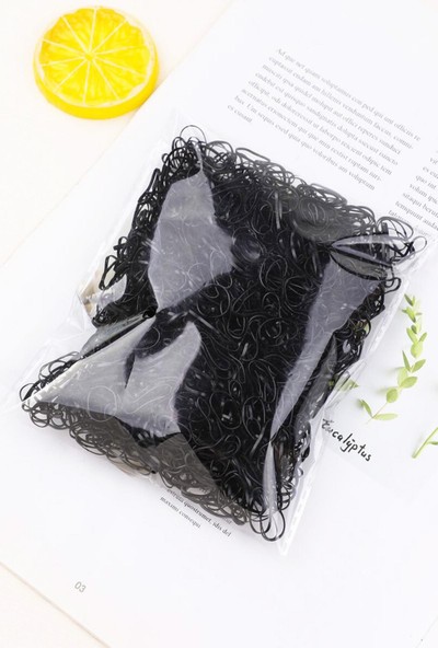 Bahels 1000 Adet Siyah Saç Örgü Perma Lastiği Bahels 1000 Adet Siyah Saç Örgü Perma Lastiği