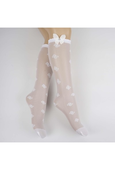 Katamino Alegra Aksesuarlı Kız Çocuk Ince Diz Altı Çorap
