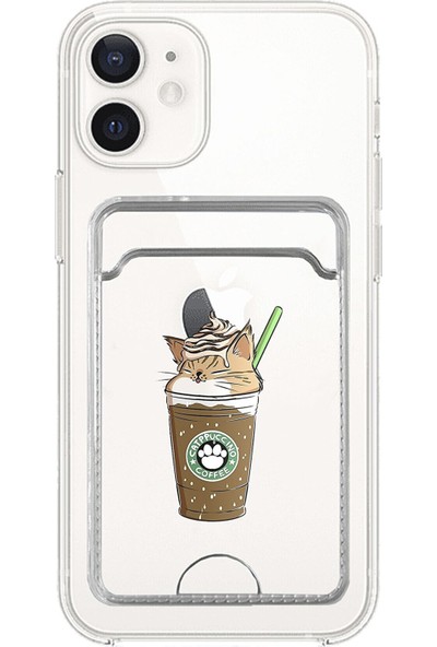 Bilişim Aksesuar Apple iPhone 11 Kılıf Şeffaf Kartlıklı Coffe Desenli Silikon Kapak Kılıf Bilişim Aksesuar Apple iPhone 11 Kılıf Şeffaf Kartlıklı Coffe Desenli Silikon Kapak Kılıf