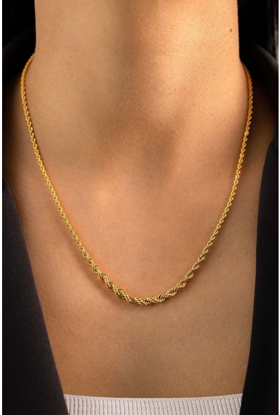 Zerkub Jewellery 14 Ayar Altın Süzme Halat Zincir Zerkub Jewellery 14 Ayar Altın Süzme Halat Zincir