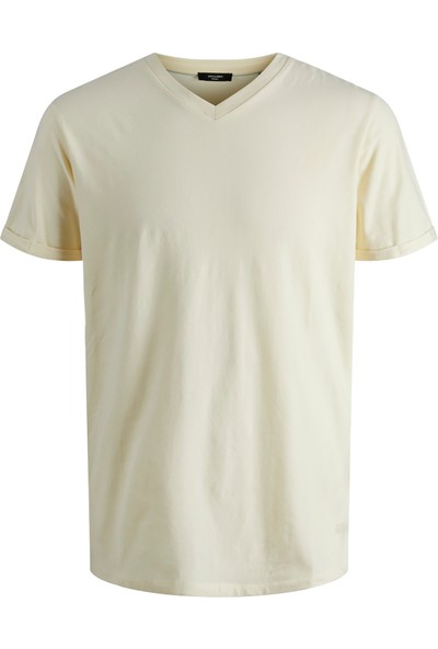 Jack & Jones Logo Spring Erkek Krem Tişört (12203309-PSB) Jack & Jones Logo Spring Erkek Krem Tişört (12203309-PSB)