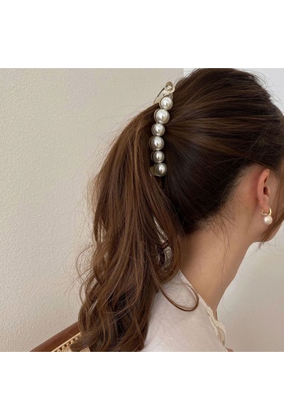 Mingy Büyük Boy Beyaz Incili Muz Toka