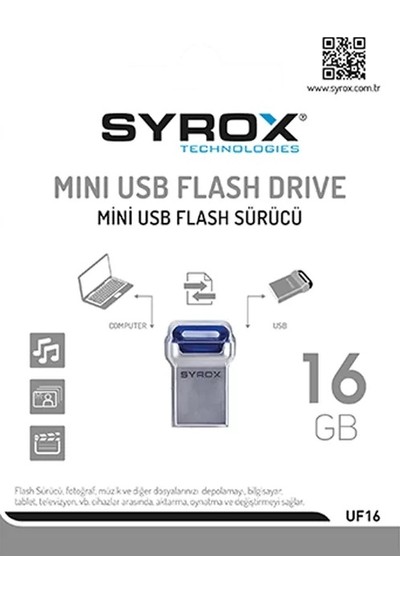 Syrox 16GB Mini Flash Bellek Syrox 16GB Mini Flash Bellek