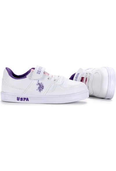 U.s. Polo Assn Cameron Günlük Kız/erkek Çocuk Spor Ayakkabı Beyaz - Lila U.s. Polo Assn Cameron Günlük Kız/erkek Çocuk Spor Ayakkabı Beyaz - Lila
