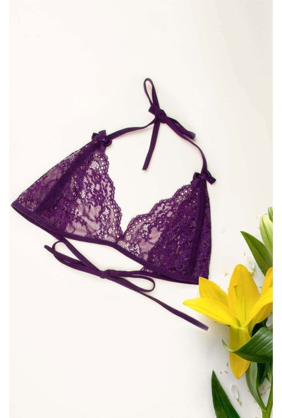 Ifondi Göğsü Açık Fantezi Sütyen Mor