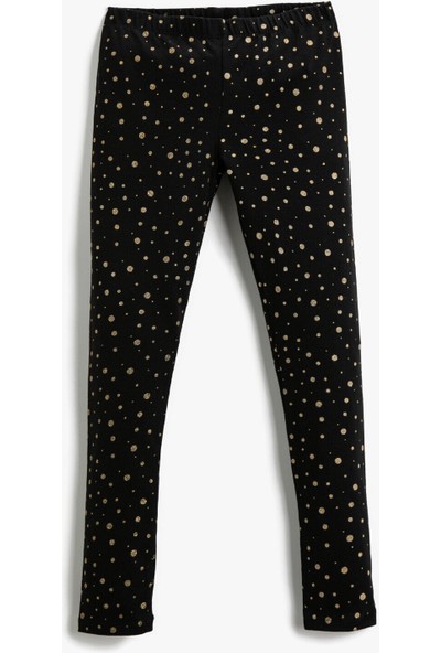 Koton Desenli Tayt Beli Lastikli Pamuklu