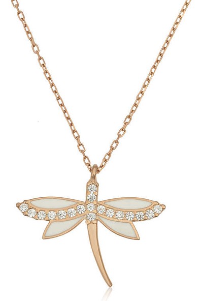 Gümüş Yusufçuk Bayan Kolye