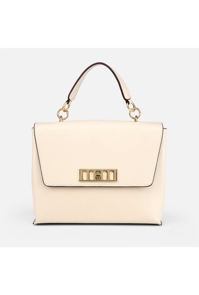 Hotiç 03CAH234460A310 HAKIKI Deri Bej Kadın Çanta