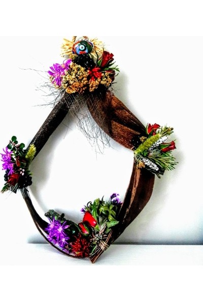 Çiçekli El Yapımı Kapı Süsü