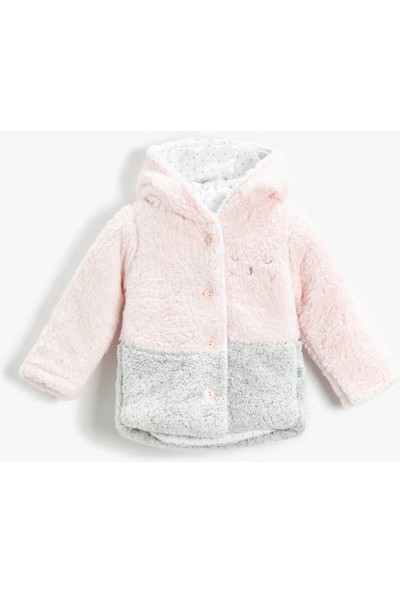 Koton Peluş Mont Kapüşonlu Pamuklu