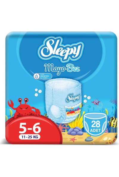 Sleepy Mayo Bebek Bezi 5 - 6 Beden 11 - 25 kg 28'li