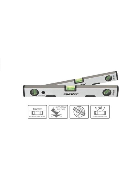 Master Mıknatıslı Su Terazi Saten 80 cm
