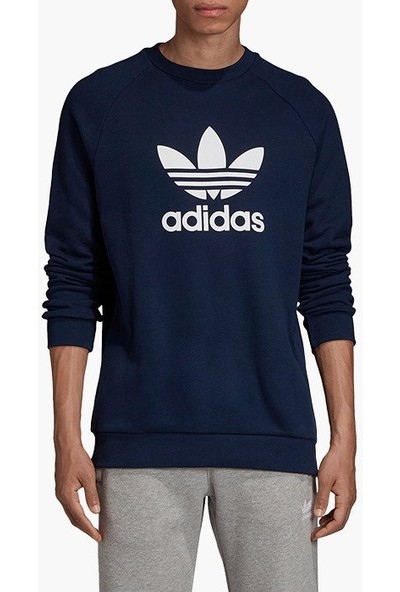 Adidas Trefoil Warm-Up Crew Sweatshirt ED5948 Lacivert