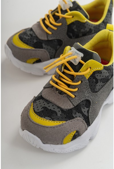 Minipicco Erkek Cocuk Gri Ortopedik Destekli Spor Ayakkabı