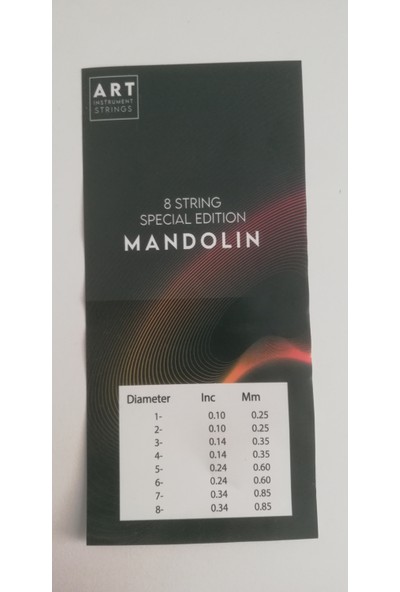 Mandolin Profesyonel Art Takım Teli Mandolin Profesyonel Art Takım Teli