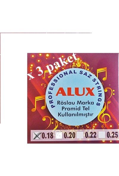 Röslau Pyramid Alux Kısa Sap Takım Saz Teli(0.18) 3 Paket Röslau Pyramid Alux Kısa Sap Takım Saz Teli(0.18) 3 Paket