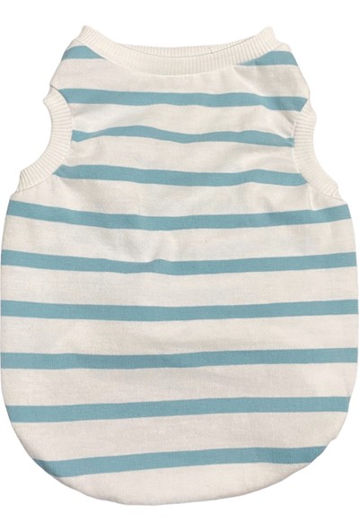 Bonanza White Blue Stripe Yazlık Kedi Tişörtü, Kedi Kıyafeti Bonanza White Blue Stripe Yazlık Kedi Tişörtü, Kedi Kıyafeti