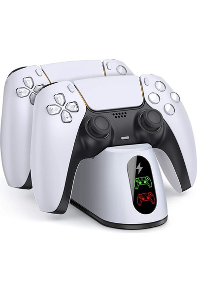 Comse Ps5 Dualsense Şarj Istasyonu Dock Göstergeli Comse Ps5 Dualsense Şarj Istasyonu Dock Göstergeli