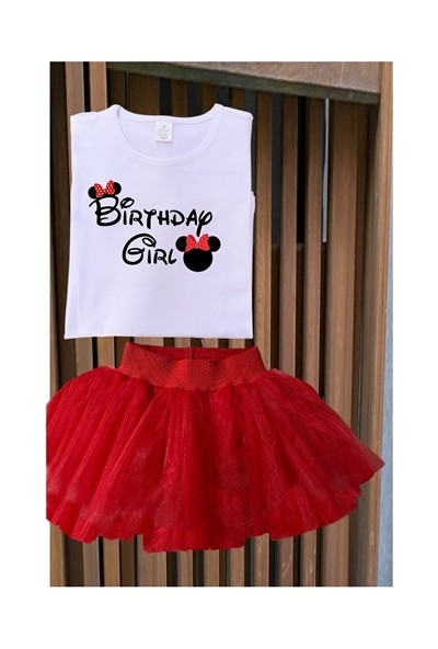 Bba New Trend,minnie Mouse Tütü Etek,kız Çoçuk Doğum Günü Minnie Mouse Tişortetek Seti